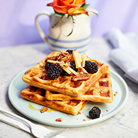 Liquid Egg X Vitamix waffles - Clarence Court Recipes
